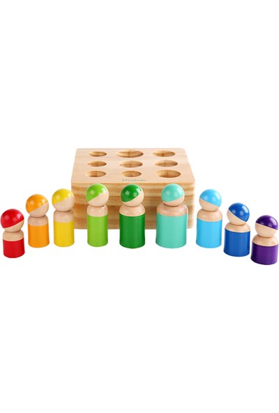 Çocuk Silindir Blokları Oyuncaklar Şekiller Sıralama Oyuncaklar Çocuklar Için Gökkuşağı Peg Bebekler Çocuk Silindir Blokları Oyuncaklar Şekiller Sıralama Oyuncaklar Çocuklar Için Gökkuşağı Peg Bebekler