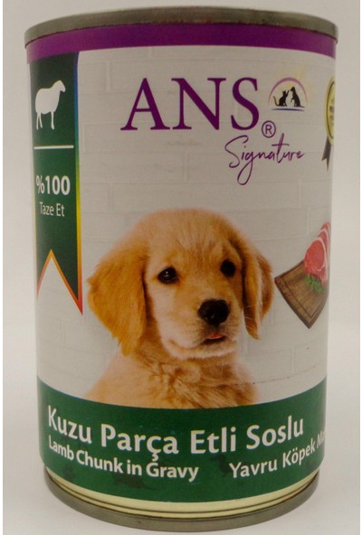 Ans Kuzu Parça Etli Soslu 12'li Konserve Yavru Köpek Maması 400 gr Ans Kuzu Parça Etli Soslu 12'li Konserve Yavru Köpek Maması 400 gr