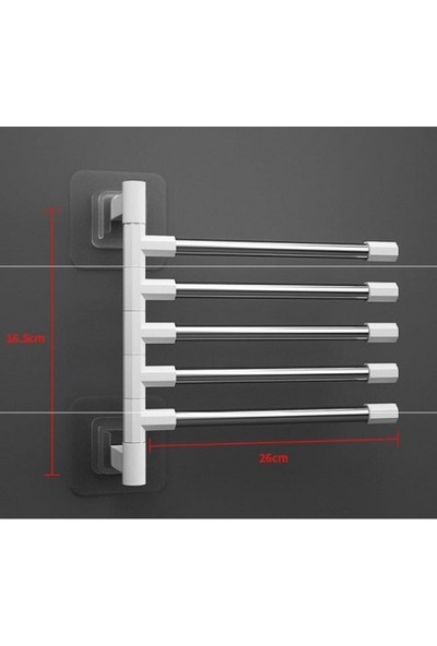 Feka Home 5 Metal Kollu Banyo Havlu Mutfak Kağıt Havlu Tutucu Askılık Feka Home 5 Metal Kollu Banyo Havlu Mutfak Kağıt Havlu Tutucu Askılık