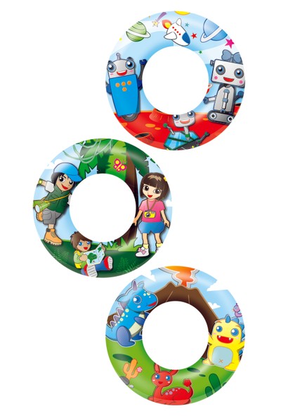 Elifeshop ES36014 Sevimli Animasyon Desenli Havuz & Deniz Simit Can Simidi 61 Cm.