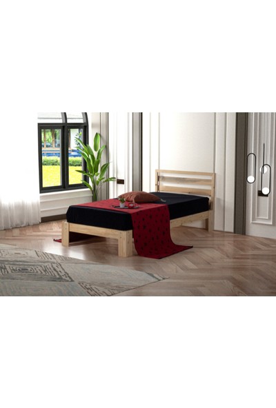 Modimo Venüs Ahşap Tek Kişilik Karyola-Meşe