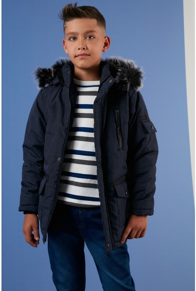 Lela Içi Peluş Astarlı Çıkarılabilir Kapüşonlu Cepli Kışlık Mont Erkek Çocuk Mont 5760019 Lela Içi Peluş Astarlı Çıkarılabilir Kapüşonlu Cepli Kışlık Mont Erkek Çocuk Mont 5760019