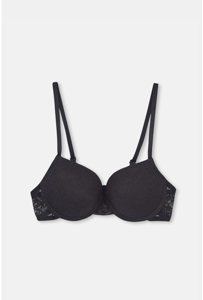 Dagi Siyah T-Shırt Bra Yarı Dolgulu Dagi Siyah T-Shırt Bra Yarı Dolgulu