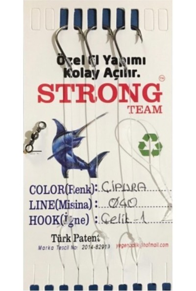 Strong Team Hazır Çipura Çelik Deniz Iğne Takımı (Çelik Serisi) Strong Team Hazır Çipura Çelik Deniz Iğne Takımı (Çelik Serisi)