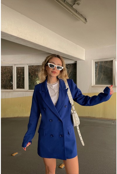 Eyyo Saks Kruvaze Yaka Ceket ATE1451