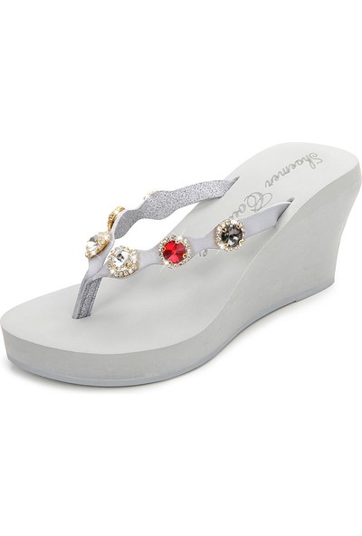 Jimmy Fois Rhinestones Kadın Terlik Yüksek Topuklu (Yurt Dışından)