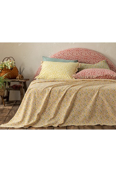 English Home Floweret Baskılı Çift Kişilik Pike 200X220 cm Sarı English Home Floweret Baskılı Çift Kişilik Pike 200X220 cm Sarı