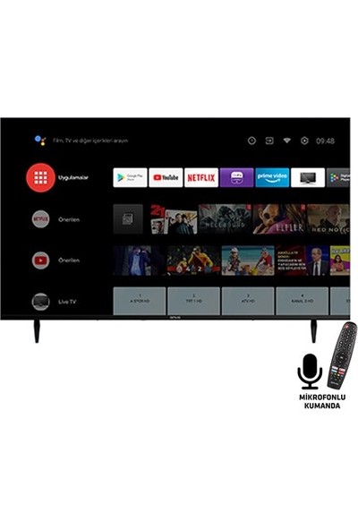 Onvo OV55F900 140 cm Frameless 4K UHD Lisanslı Android Smart Bluetooth Dahili Uydu Alıcılı Onvo OV55F900 140 cm Frameless 4K UHD Lisanslı Android Smart Bluetooth Dahili Uydu Alıcılı