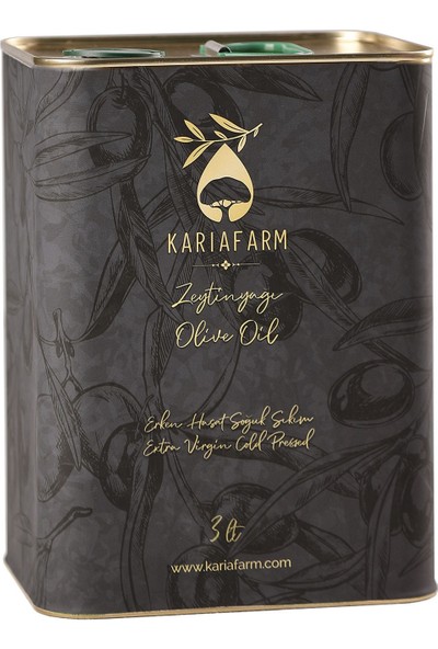 Kariafarm Erken Hasat Genç Zeytin Soğuk Sıkım Zeytinyağı 3 Lt Kariafarm Erken Hasat Genç Zeytin Soğuk Sıkım Zeytinyağı 3 Lt