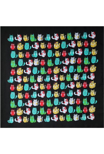 Tedz Collection Bhandana Kediler Kare Bandana Tedz Collection Bhandana Kediler Kare Bandana