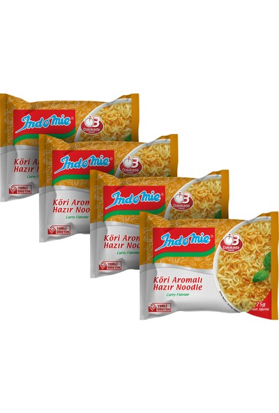 Indomie Köri Çeşnili Noodle 75 gr X4 Adet Indomie Köri Çeşnili Noodle 75 gr X4 Adet