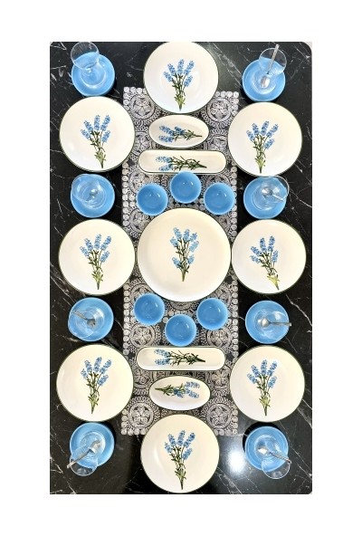 Venüs Home Sümbül Model 27 Parça 8 Kişilik Turkuaz Kahvaltı Takımı Venüs Home Sümbül Model 27 Parça 8 Kişilik Turkuaz Kahvaltı Takımı