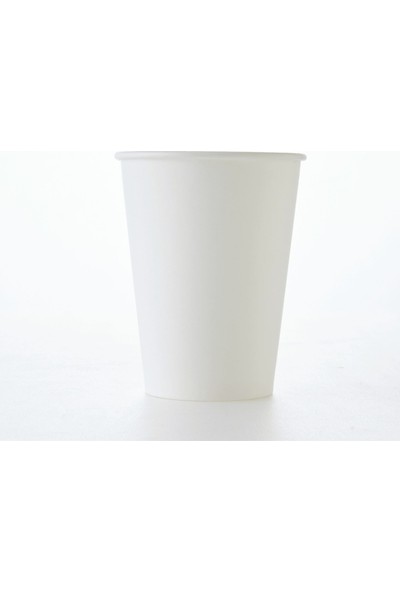 Ekomana 12 Oz Lüx Karton Bardak 50 Adet Baskısız, Desensiz, Beyaz