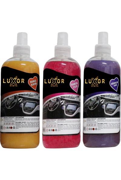 Luxor Kimya Mango Kavun-Vanilya Çilek-Böğürtlen Sakız Ev ve Oto Kokusu 3 x 400 ml Luxor Kimya Mango Kavun-Vanilya Çilek-Böğürtlen Sakız Ev ve Oto Kokusu 3 x 400 ml