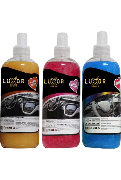 Luxor Kimya Trend-Vanilya Çilek-Mango Kavun Ev ve Oto Kokusu 3 x 400 ml Luxor Kimya Trend-Vanilya Çilek-Mango Kavun Ev ve Oto Kokusu 3 x 400 ml
