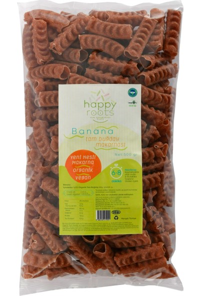 Happy Roots Banana Tam Buğday Makarnası 200 gr Happy Roots Banana Tam Buğday Makarnası 200 gr
