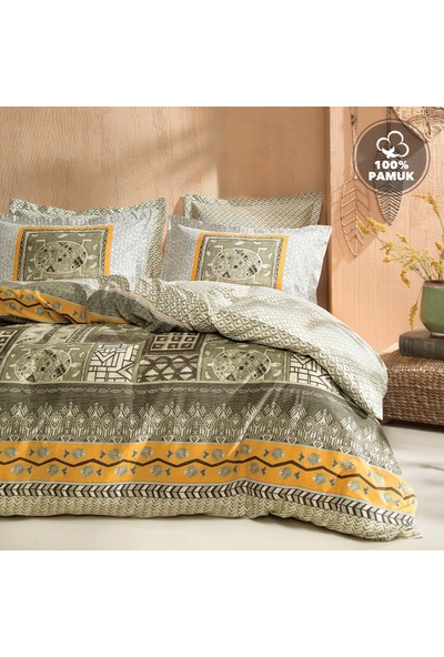 Yataş Bedding Lenita Çift Kişilik Ranforce Nevresim Takımı - Yeşil Yataş Bedding Lenita Çift Kişilik Ranforce Nevresim Takımı - Yeşil