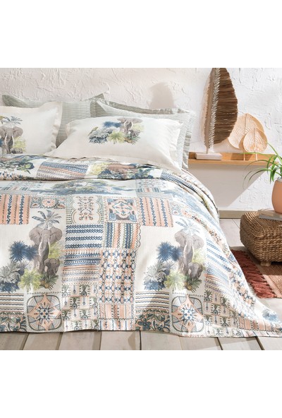 Yataş Bedding Rocco Çift Kişilik Pike Takımı - Somon Yataş Bedding Rocco Çift Kişilik Pike Takımı - Somon