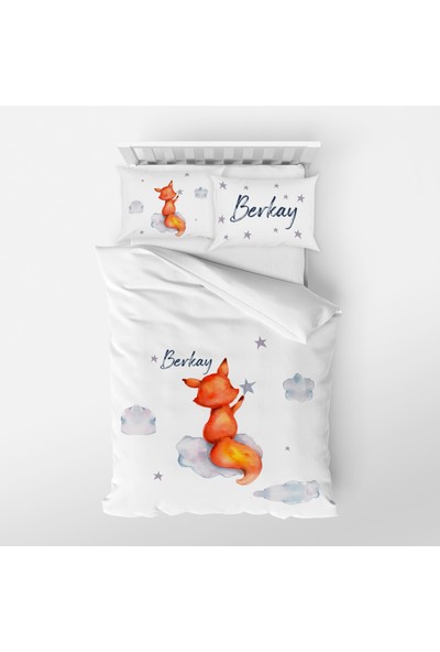 Homamia Kişiye Özel Tek Kişilik Nevresim Takımı Tilki Homamia Kişiye Özel Tek Kişilik Nevresim Takımı Tilki