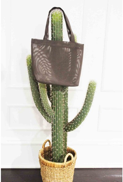 Modafabrik Pvc Kahverengi Plaj Çantası