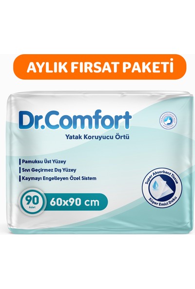 Dr Comfort 60X90 Yatak Koruyucu Örtü 30'lu 3 Paket 90 Adet Dr Comfort 60X90 Yatak Koruyucu Örtü 30'lu 3 Paket 90 Adet