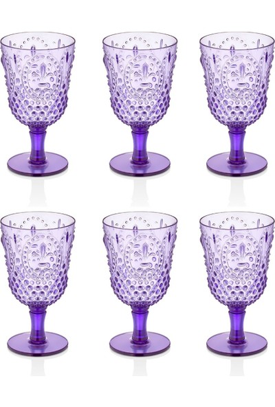 River World 6'lı Ayaklı Bardak Mor Akrilik River World 6'lı Ayaklı Bardak Mor Akrilik