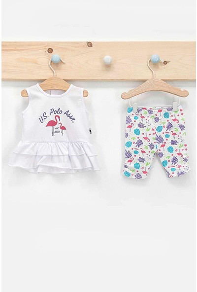 U.s. Polo Kız Bebek 2'li Kolsuz T-Shirt Takım