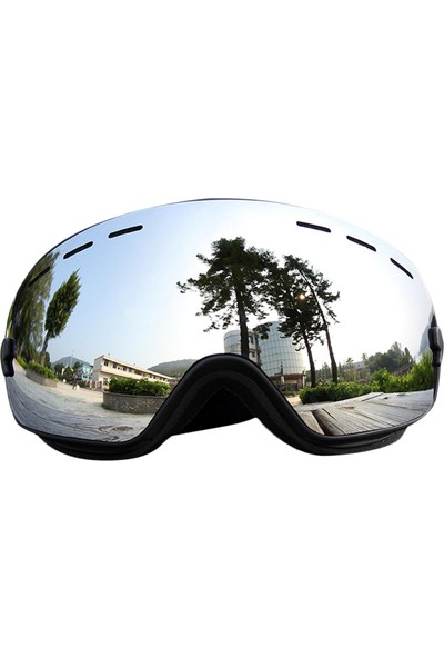 Zwinz Uv Koruma Kış Spor Güneş Gözlüğü Antifog Kayak Çift Gözlük - Gümüş (Yurt Dışından)