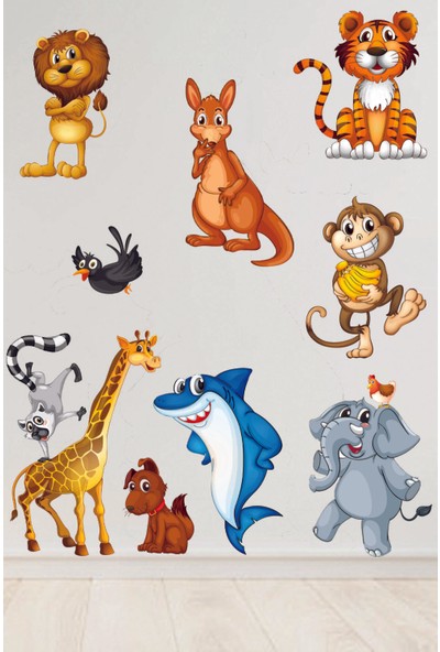 Sepet Yıldızı Sevimli Hayvanlar Çocuk Odası Duvar Sticker 95X50 cm Sepet Yıldızı Sevimli Hayvanlar Çocuk Odası Duvar Sticker 95X50 cm