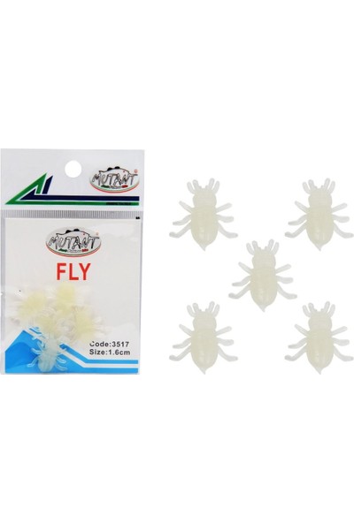 Mutant 3517 Fly Aromalı Sinek 1.6cm Fly Silikon Suni Yem 5'li Paket Mutant 3517 Fly Aromalı Sinek 1.6cm Fly Silikon Suni Yem 5'li Paket