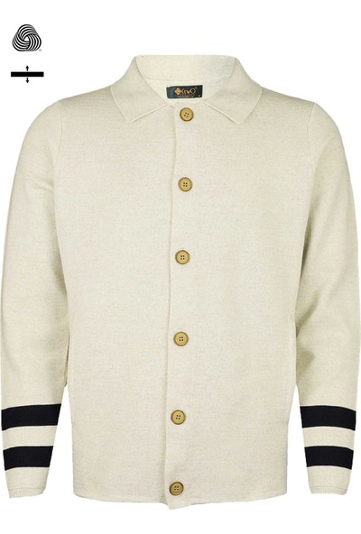 CO Cewo Tricot Cepli Çelik Örme Klasik Kalıp Yünlü Polo Yaka Bej Melanj Triko Mont CO Cewo Tricot Cepli Çelik Örme Klasik Kalıp Yünlü Polo Yaka Bej Melanj Triko Mont