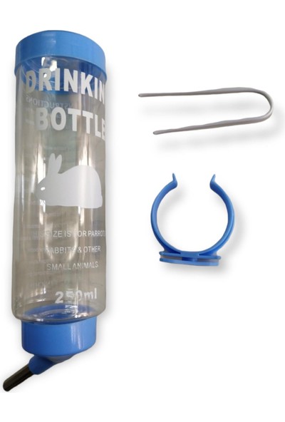 Hanımeli Pet Store Hamster Suluğu, Kemirgen Suluğu (Ginepig, Tavşan) 250 ml Mavi