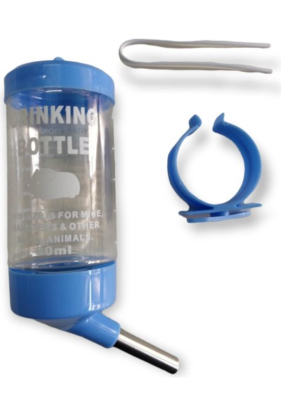 Hanımeli Pet Store Hamster Suluğu, Kemirgen Suluğu (Ginepig, Tavşan) 80 ml Mavi