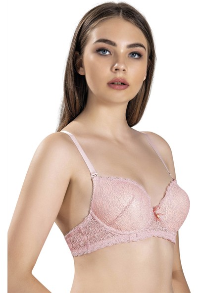 Jiber Pudra Push Up Dolgulu Dantelli Sütyen 8002 Jiber Pudra Push Up Dolgulu Dantelli Sütyen 8002