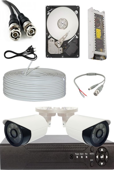 Elitcam Elit Ahd Süper 2 Kameralı Set 1080P Full Hd Elitcam Elit Ahd Süper 2 Kameralı Set 1080P Full Hd