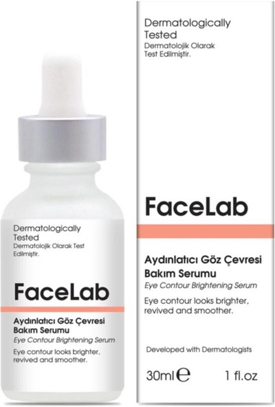 Facelab Aydınlatıcı Göz Çevresi Cilt Bakım Serumu 30 ml Facelab Aydınlatıcı Göz Çevresi Cilt Bakım Serumu 30 ml