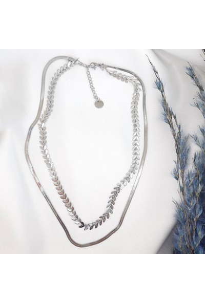 Nur Tuna Italyan Zincir Balık Sırtı 2'li Kararmaz Çelik Kolye Nur Tuna Italyan Zincir Balık Sırtı 2'li Kararmaz Çelik Kolye