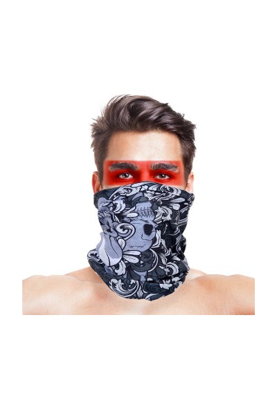 Baf Bandana Kafatası Yapraklı Maske Baf Bandana Kafatası Yapraklı Maske