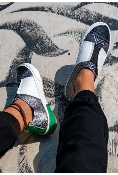 Guki Kadın Beyaz Sneakers - Use The Force Tasarım Tasarım Baskılı