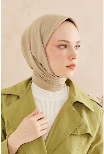 Burden İpek Ellen Pamuk Kraş Eşarp Bej Burden İpek Ellen Pamuk Kraş Eşarp Bej