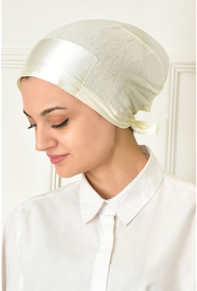 Burden İpek Slip Saten Bone Krem