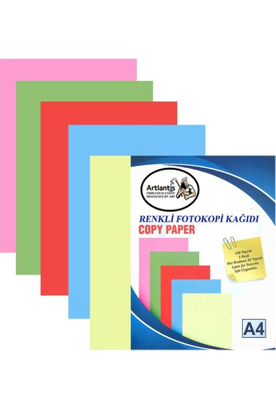 Artlantis Renkli A-4 Fotokopi Kağıdı 100 Lü 1 Paket Artlantis Fotokopi Renkli A4 Kağıdı 100 Lü 1 Paket Artlantis Renkli A-4 Fotokopi Kağıdı 100 Lü 1 Paket Artlantis Fotokopi Renkli A4 Kağıdı 100 Lü 1 Paket