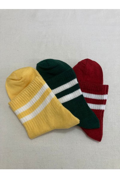 Cesi Collection Çizgili Çorap 3'lü