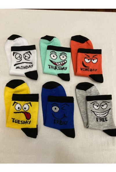 Cesi Collection Mutlu Günler Çorap 6'lı