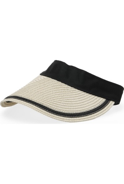 Vizör Hasır Şapka-W 2fx Bej Kadın Şapka