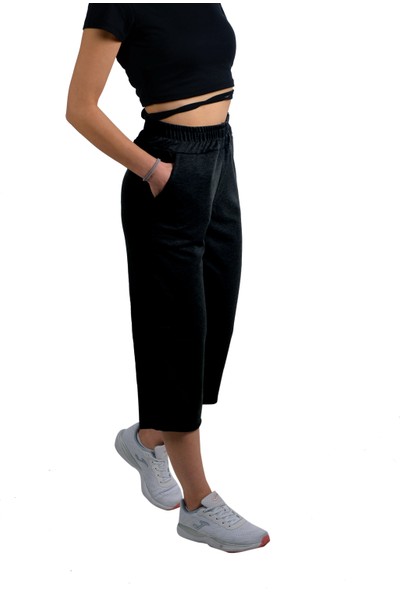 Bky Kadın Siyah Yüksek Bel Kapri
