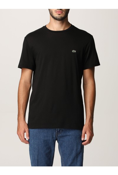 Lacoste Erkek Regular Fit Bisiklet Yaka Siyah T-Shirt Lacoste Erkek Regular Fit Bisiklet Yaka Siyah T-Shirt