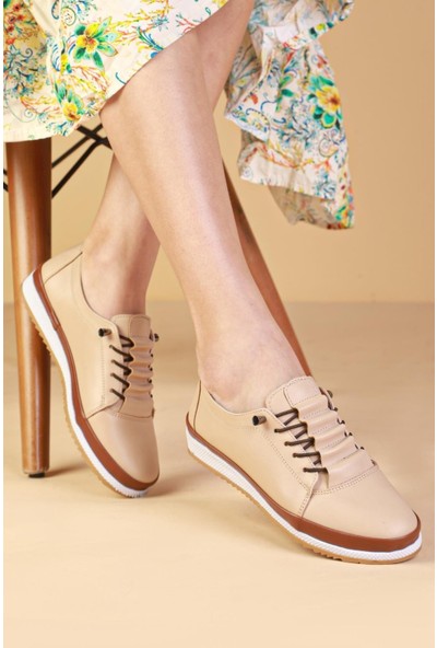 Twom Shoes Içi Deri Rahat Günlük Kadın Ayakkabı 1004