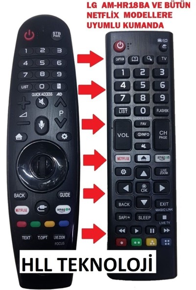 HLL Teknoloji Lg Tüm Modeller Smart LED Tv Netflix Amazon Tuşlu LED Televizyon Kumanda- 5 HLL Teknoloji Lg Tüm Modeller Smart LED Tv Netflix Amazon Tuşlu LED Televizyon Kumanda- 5