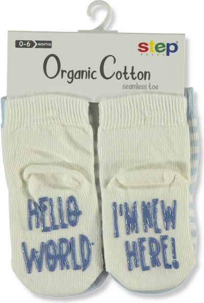 Step 2'li Abs Hello World Bebek Soket Çorap Step 2'li Abs Hello World Bebek Soket Çorap